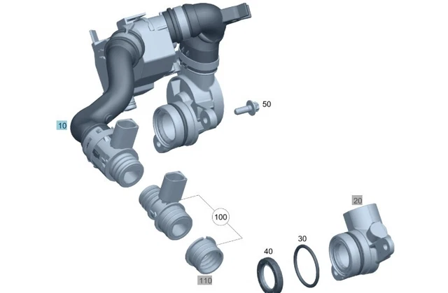 GENUINE MERCEDES-BENZ ENGINE Breather Crankcase Breather OM642 ...