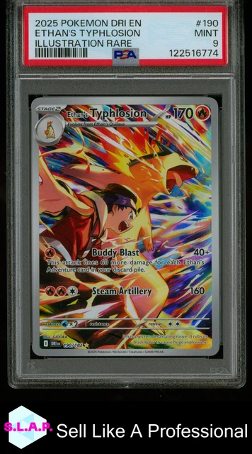 ETHANS TYPHLASION POKEMON 190 2025 Dri En - En Psa 9 EUR 1,00 - PicClick DE