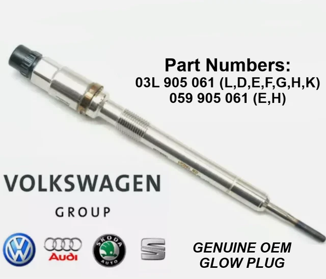 ORIGINAL OEM GLOW Plug with Pressure Sensor 03L905061 Audi VW Seat ...