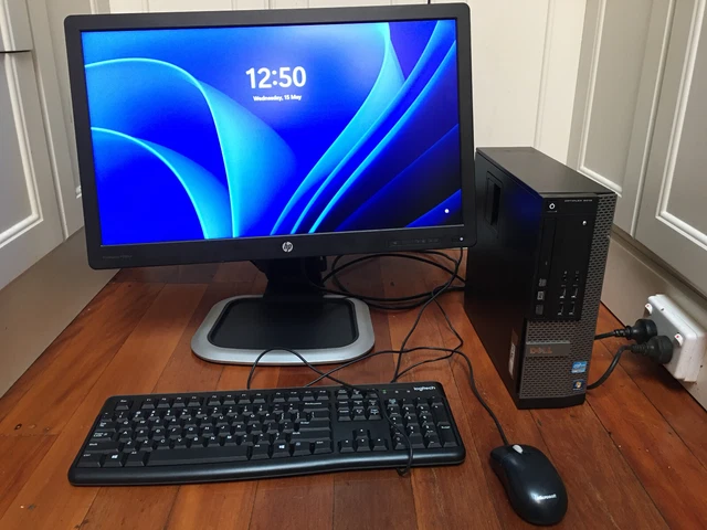 DELL OPTIPLEX 9010 SFF DESKTOP WITH HP PRODISPLAY P240va MONITOR $95.00 ...