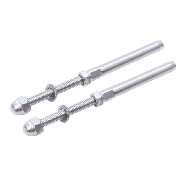 20 PCS T-316 Cable Railing Kit 1/8" Threaded Swage Stud & Stemball ...