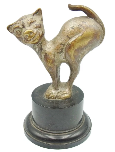 VINTAGE 1920S ART-DECO Cat Radiator Cap Car Mascot Hood Ornament ...