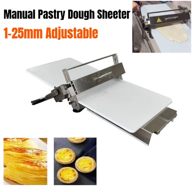 1-25MM CROISSANT DOUGH Press Machine Manual Pastry Dough Sheeter Dough ...