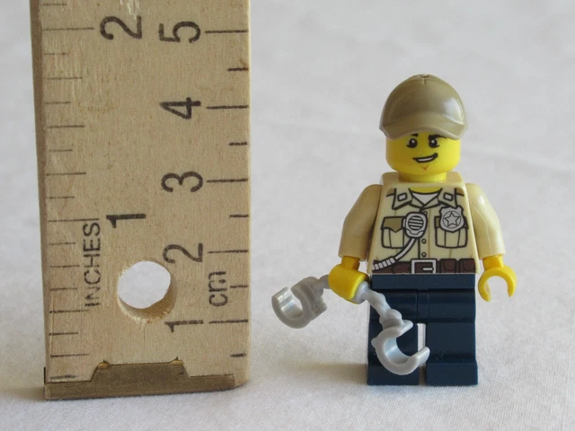 LEGO MALE POLICE Officer Man Minifigure Handcuffs City 60065 ATV Patrol ...