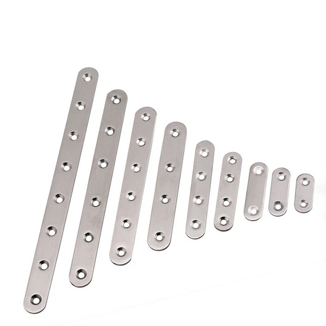 STAINLESS STEEL BRACKETS Flat Angle Bracket Flat Repair Fixing Joining ...