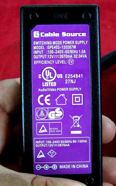 Cable Source Switching Mode Power Supply Gpe402 120267w 12v Input Ac 110v 2508 Picclick Au 8497