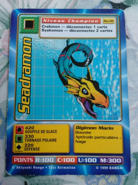 CARTE DIGIMON SEADRAMON Niveau Champion BO-06 FR BANDAI 1999 EUR 15,00 - PicClick FR