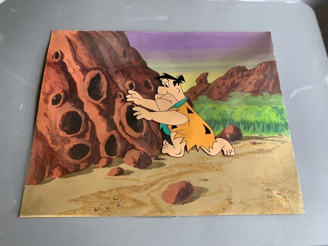 THE FLINTSTONES ANIMATION Cel Hanna Barbera Early Original Movie Cel ...