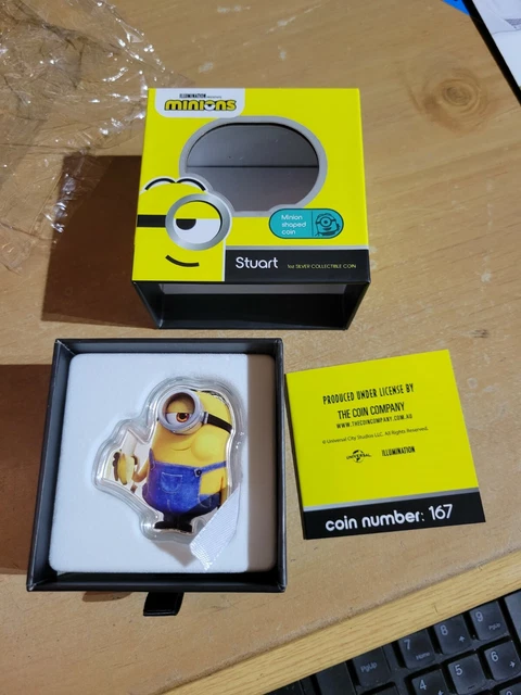 MINION STUART - Minion-Shaped 2021 1oz Silver Coin EUR 168,18 - PicClick DE