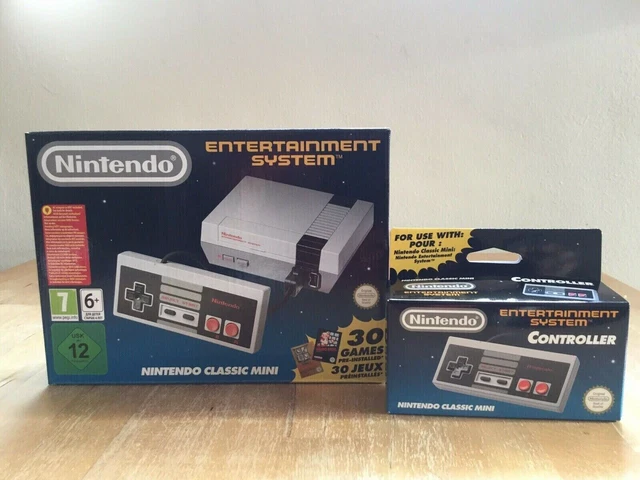 NINTENDO CLASSIC MINI NES Console Plus Extra Classic Mini Controller ...