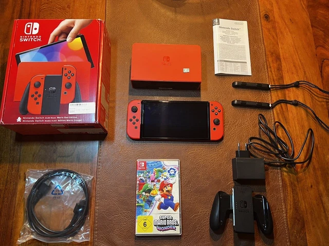 NINTENDO SWITCH OLED Mario-Edition + Super Mario Wonder + 512 Go de ...
