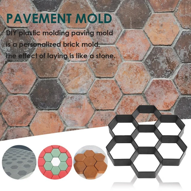 GARDEN WALK PAVEMENT Mold DIY Manually Paving Concrete Molds (Hexagon ...
