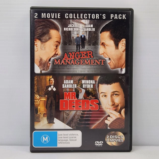 ANGER MANAGEMENT & Mr. Deeds DVD Movies 2002-2003 Adam Sandler Comedy ...