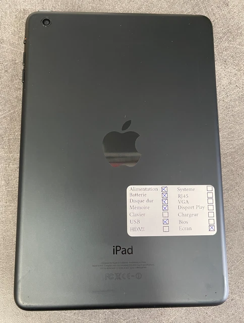 IPAD MINI 16GB Noir A1432,bloqué icloud pour pièce, idéal pour ...