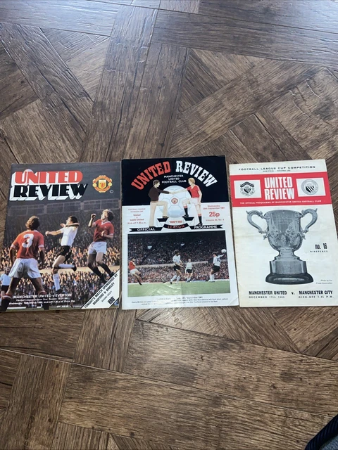 3 VARIOUS MANCHESTER United Home Programmes £2.23 - PicClick UK