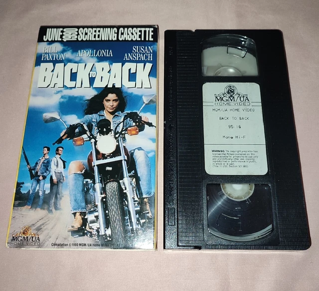 BACK TO BACK VHS Action MGM Paxton Apollonia June 1990 Screening ...