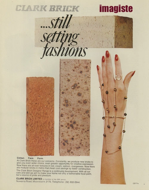 ORIGINAL VINTAGE AUSTRALIAN Ad (1977): Clark Brick / Kosta Boda $15.00 ...