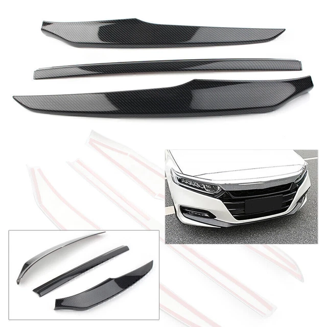 FRONT BUMPER LIP Cover Body Kit Trim Carbon Fiber For Honda Accord 10th ...