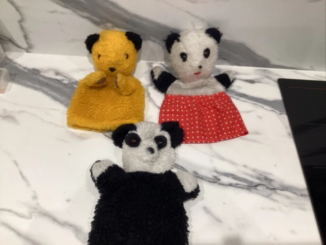 VINTAGE SOOTY SOO & Panda Hand Puppets (chad valley Hi Toys) $11.31 ...