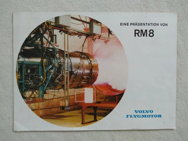 ORIGINAL VOLVO RM8 Strahltriebwerk Sales Brochure Prospekt 1971 EUR 25 ...