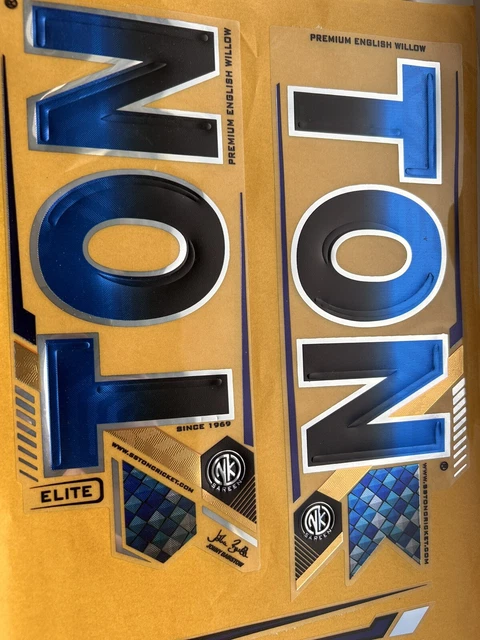 TON RESERVE EDITION Cricket Bat 3D Embossed Stickers - Chrome Finish. £ ...