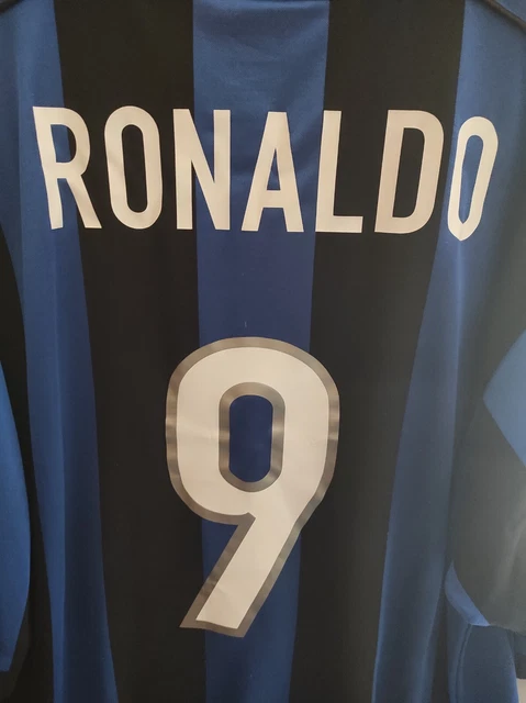 MAGLIA CALCIO ORIGINALE Nike Inter di Nazario De Lima Ronaldo Luis ...