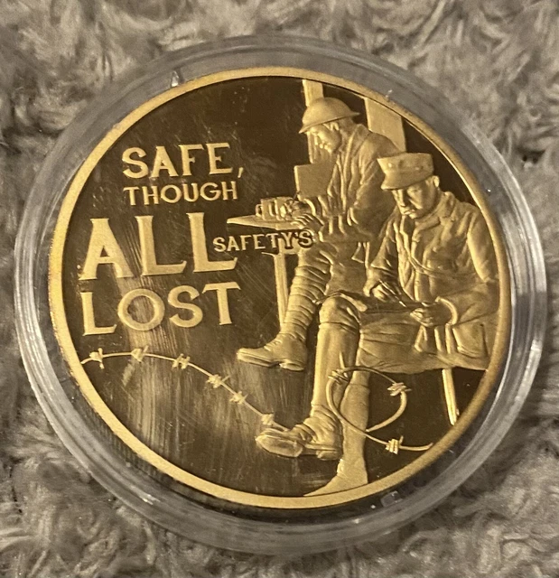 FIRST WORLD WAR-PROOF COIN- 24ct GOLD PLATED-2014 GUERNSEY-FAST ...