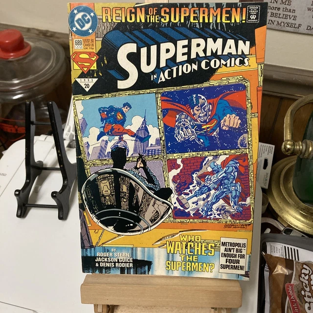 COSTUME NOIR SUPERMAN In Action Comics #689 DC Comics 1993 1ère ...