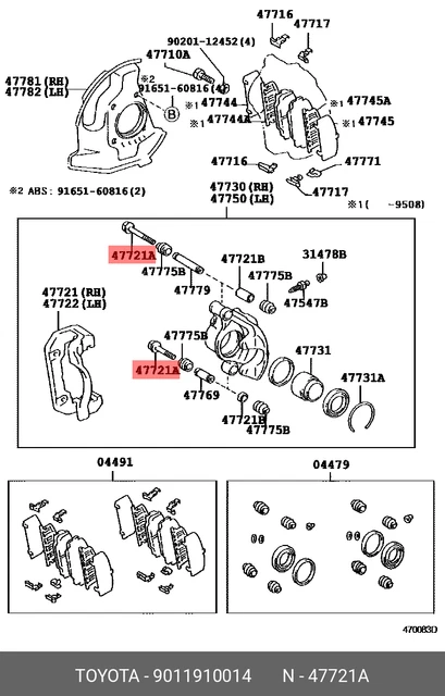 SCHRAUBE FÜR VORDERE Scheibenbremszylindermontage, 9011910014 für ...