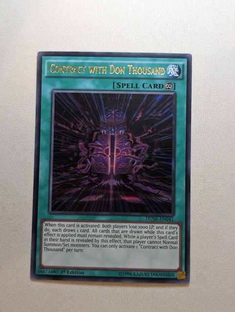 YUGIOH CONTRACT WITH Don Thousand DUSA EN041 Ultra Rare 1st Ed EUR 1,35 ...