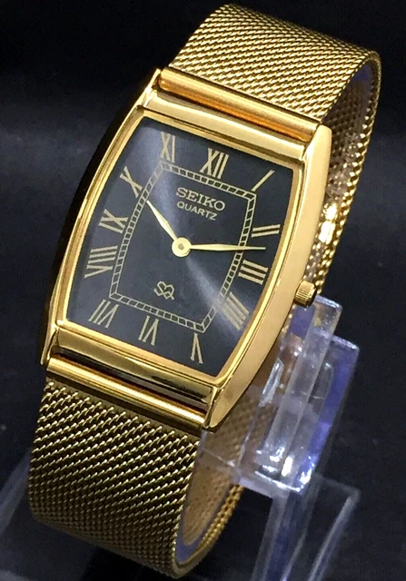 SEIKO QUARTZ ULTRA Slim Roman Dial Men's Japanese Wrist Watch with New ...