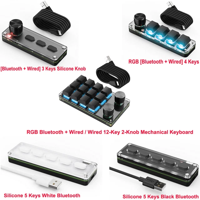 BLUETOOTH WIRELESS MECHANICAL Keyboard Custom Keyboard Game Audio Mini ...