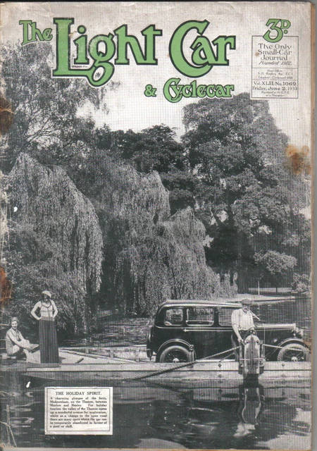 LIGHT CAR & Cyclecar Magazine Jun 2nd 1933 Riley Lynx, Morris Minor ...