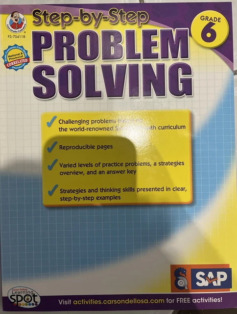 STEP-BY-STEP PROBLEM SOLVING, Grade 6 (Singapore Math) - Paperback NEW ...
