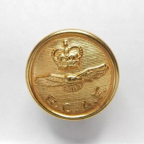 ROYAL CANADIAN AIR Force Officers Gilt Tunic button 24mm Queens crown ... ROYAL CANADIAN AIR Force Officers Gilt Tunic button 24mm Queens crown ...