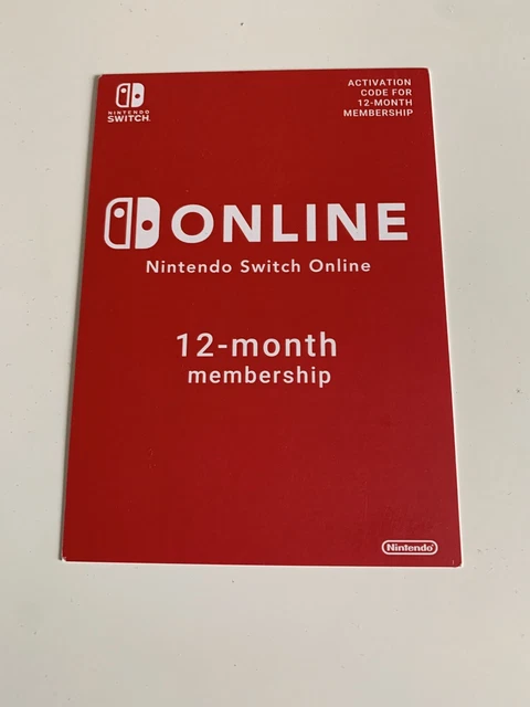 NINTENDO SWITCH ONLINE 12 Month Membership - Scratch Off Code £10.00 ...