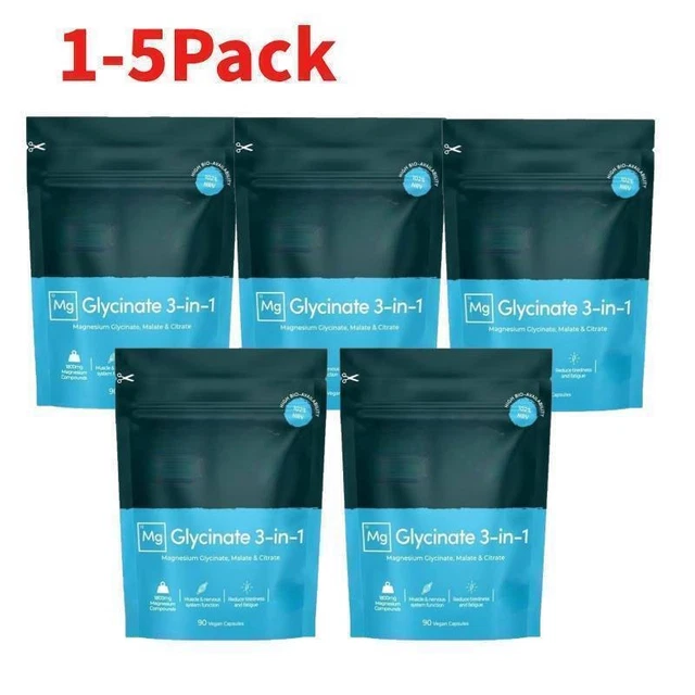 2026 MAGNESIUM GLYCINATE 3-in-1 - Nutrition Geeks Capsules-1-5pack £8. ...