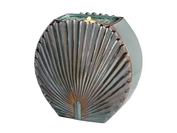 LUMINEO CERAMIC SHELL Water Feature / Fountain with LED Lights- 20cm ...