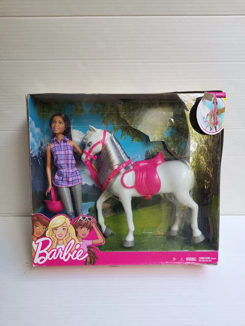 BARBIE RIDER EQUESTRIAN Horse Playset Nikki AA Black Friend 11" Doll ...