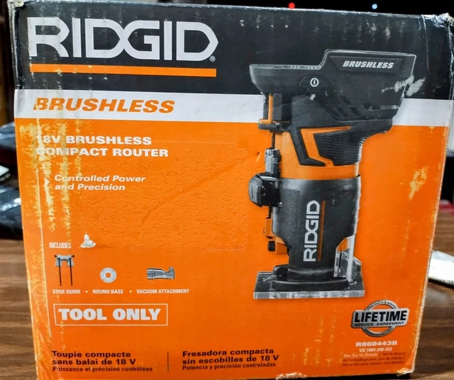 RIDGID R860443B 18V OCTANE Cordless Brushless Compact Router $79.99 ...
