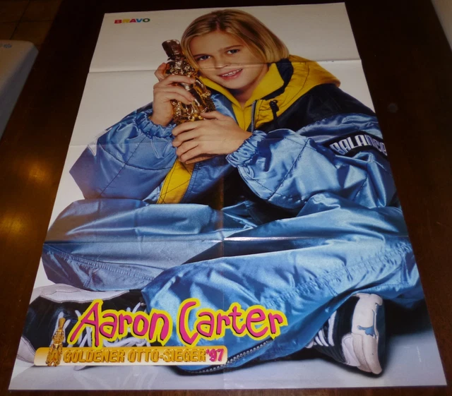 AARON CARTER MAGAZINE Poster 1997/1998 Very Rare 8 Page Young Boy Crush ...