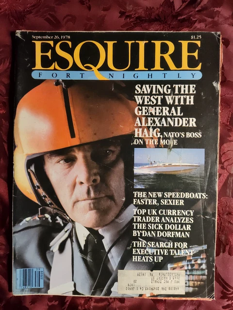 ESQUIRE 26 SEPTEMBRE 1978 Alexander Haig Frank Corsaro hors-bord ...