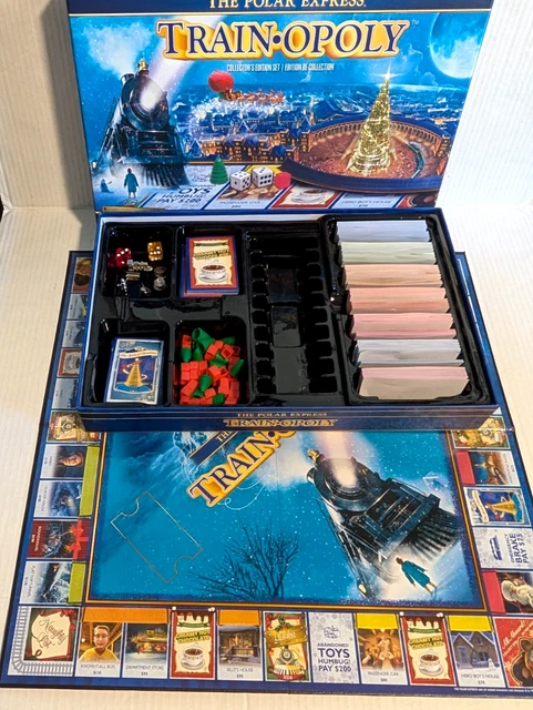 THE POLAR EXPRESS Train-Opoly Collectors Edition Game - Complete w ...