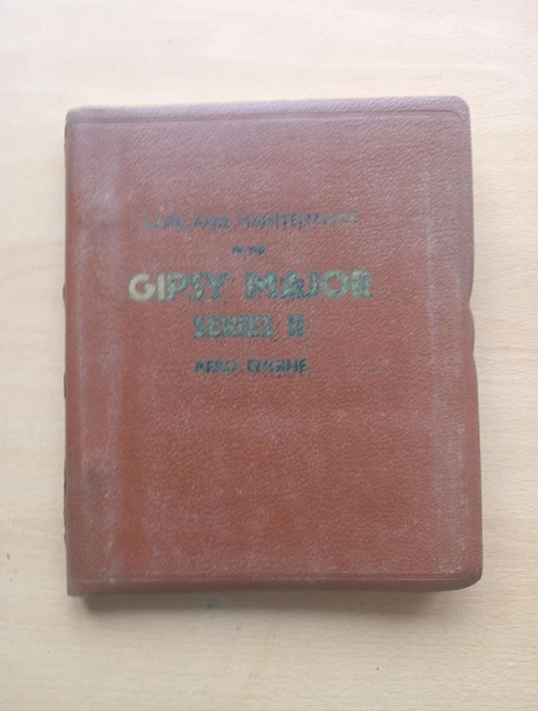 ORIGINAL GIPSY MAJOR Series II Aero Engine Maintenance Manual 1938 De ...