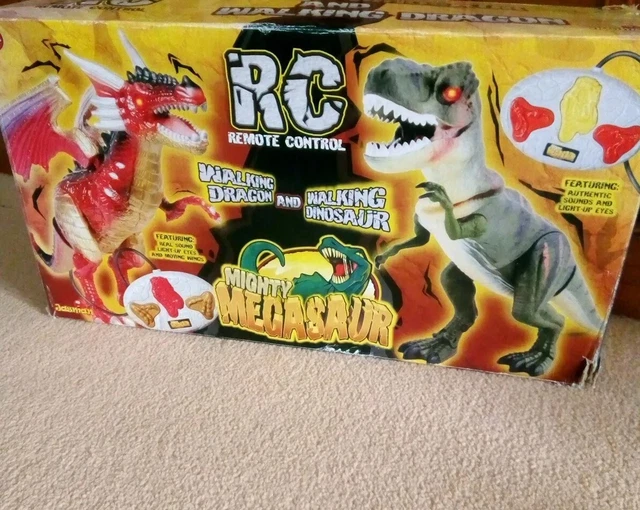 JASMAN MIGHTY MEGASAUR Dinosaur Dragon Walking Roaring moving Remote ...