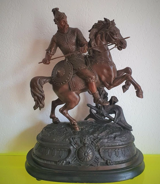 THEODORE DORIOT SCULPTURE Guerrier Cheval Xix Century Knight Warrior ...