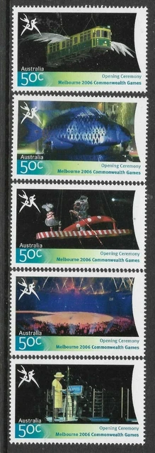 AUSTRALIA 2006 COMMONWEALTH GAMES OPENING CEREMONY Set 5 Values Singles ... AUSTRALIA 2006 COMMONWEALTH GAMES OPENING CEREMONY Set 5 Values Singles ...