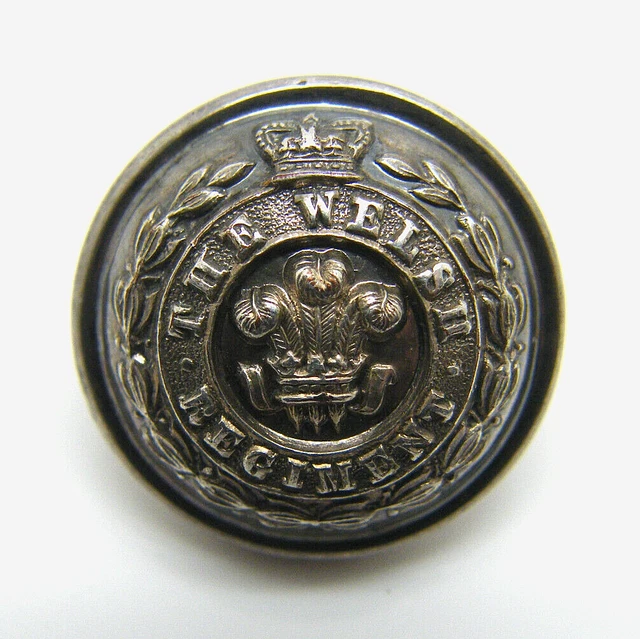 RARE VICTORIAN THE Welsh Regiment Officer Uniform Army Button Part ...