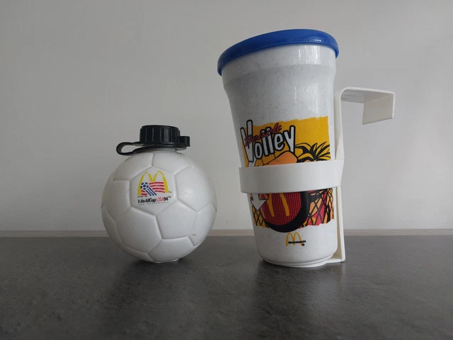 GOURDE ET GOBELET McDo Football Coupe du Monde États-Unis 1994 et Beach ...