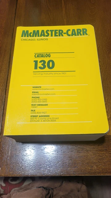 MCMASTER-CARR SUPPLY CATALOG 130 - NEW £108.80 - PicClick UK